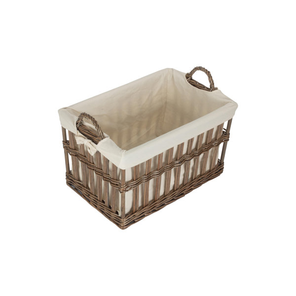 August Grove Landes Openwork Wicker Lined Laundry Storage Basket | Wayfair.co.uk
